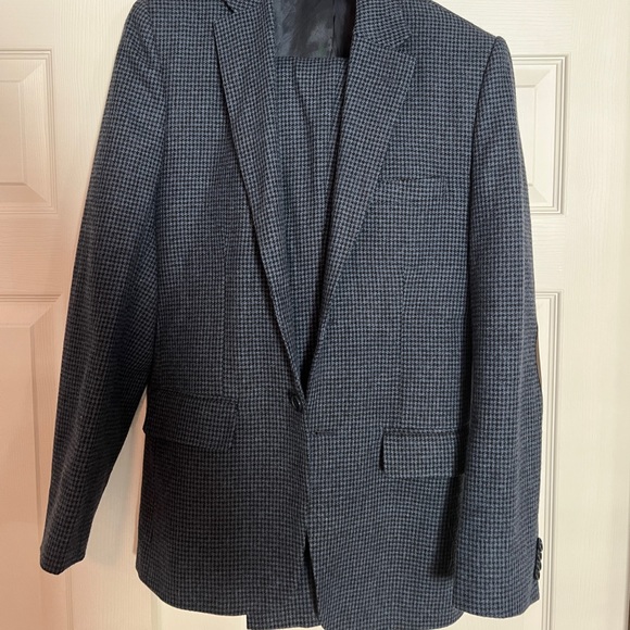 Studio Suits | Suits & Blazers | Studio Suits Blue Houndstooth Slim Fit ...